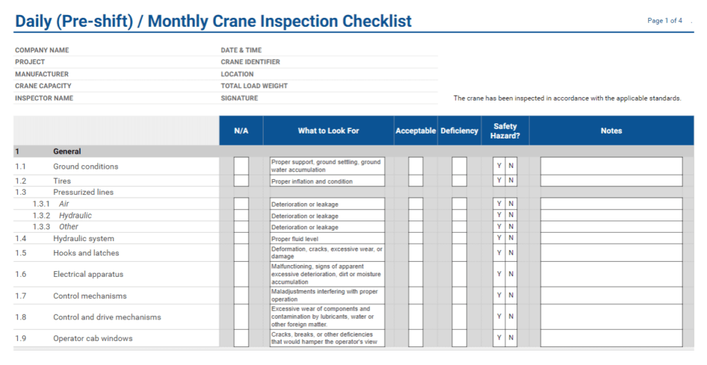 Crane Inspections: A Guide to OSHA Requirements [Free Checklist]